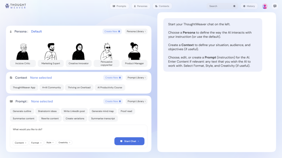 ThoughtWeaver | A smarter way to prompt